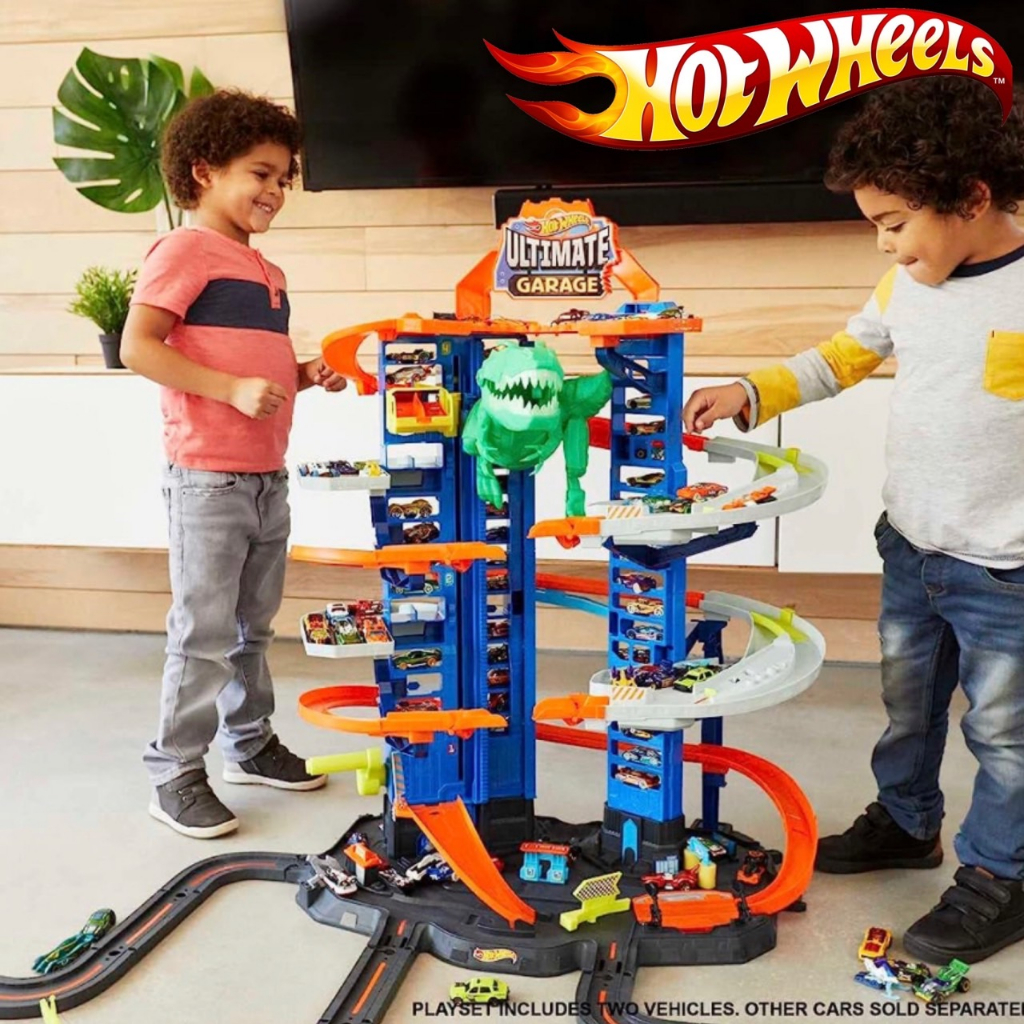 รถรางขนาดใหญ่ Hot Wheels Toy Car Track Set City Ultimate Garage Moving ...