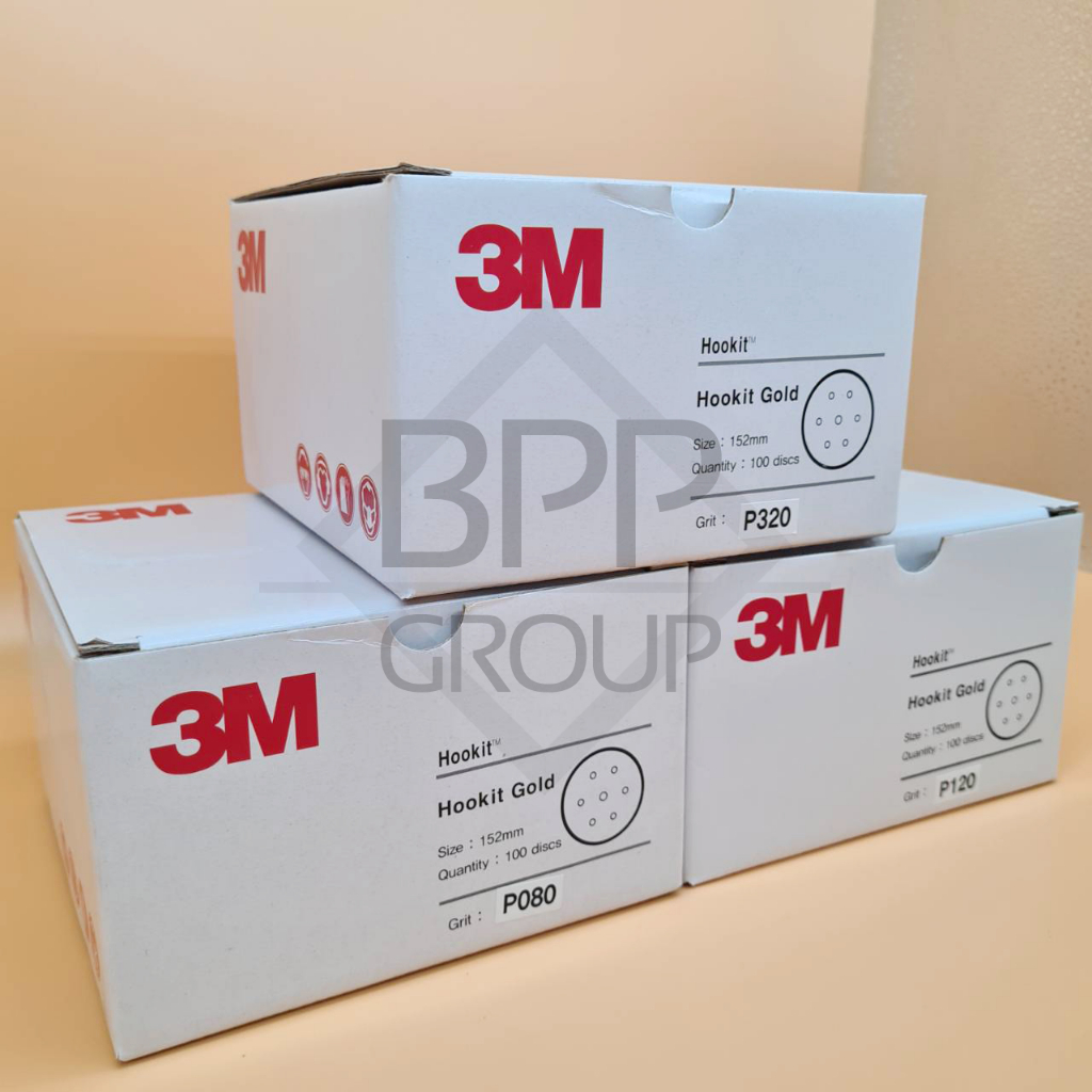 กระดาษทรายกลม 3M (100แผ่น) Hookit™ Paper Disc 216U/236U ขนาด 6 นิ้ว (1 กล่อง) เบอร์ P80 - P600 ...