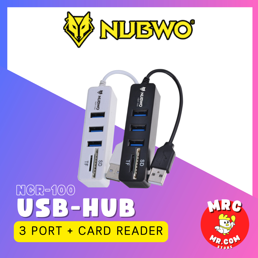 USB HUB Nubwo ncr-100 USB 3 port+Card reader | Shopee Thailand