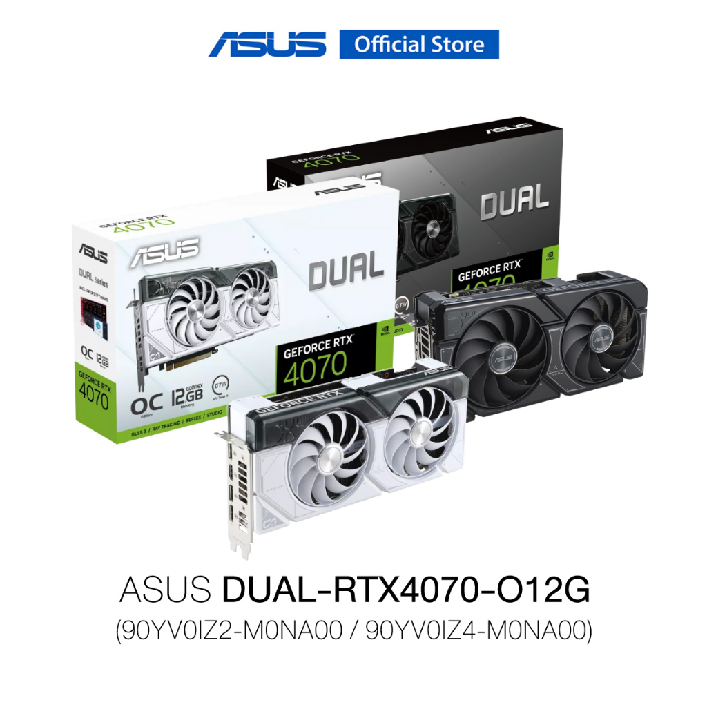 ASUS DUAL-RTX4070-O12G, VGA card, Dual GeForce RTX 4070 OC Edition 12GB ...