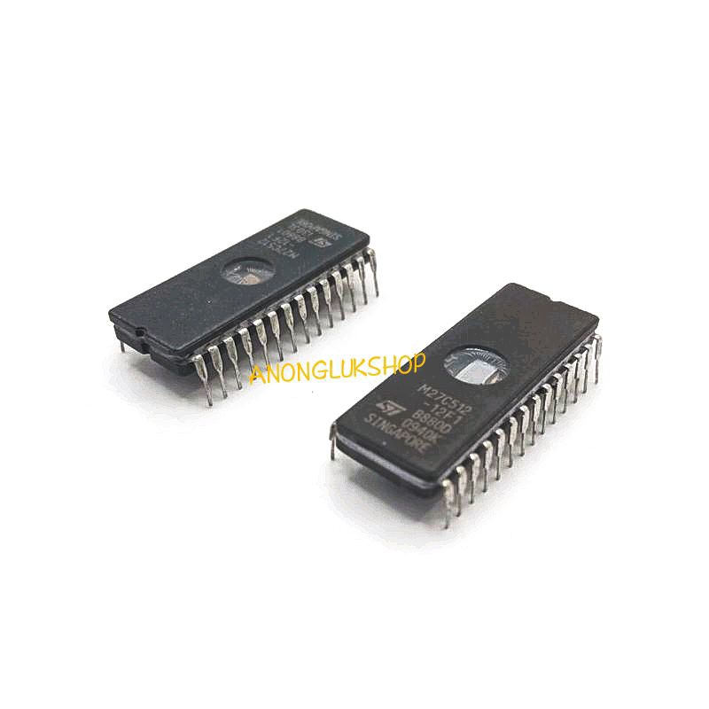 ราคาต่อ 1ตัว 👉👉 M27C512-12F1 27C512-12F1 27C512 IC EPROM DIP-28 ...