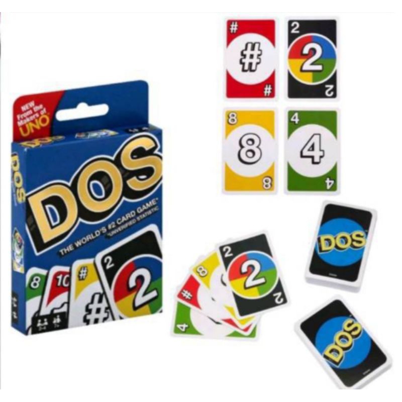 ของเล่น การ์ดเกม UNO DOS The world's # 2 card game. 108 ใบ | Shopee ...