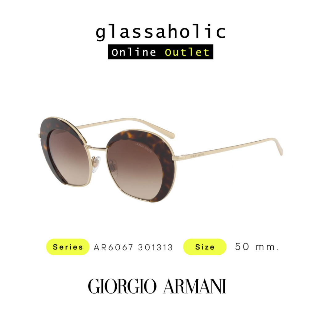 [ลดกระหน่ำ] แว่นกันแดด Giorgio Armani รุ่น AR6067 ทรงกลม ดีไซน์พิเศษ ...