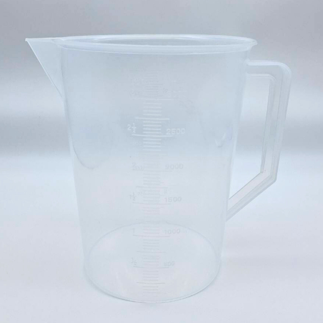 บีกเกอร์พลาสติก , กระบอกตวงพลาสติกมีหูจับ Beaker with handle ความจุ 1000ml/2000ml/5000ml ...