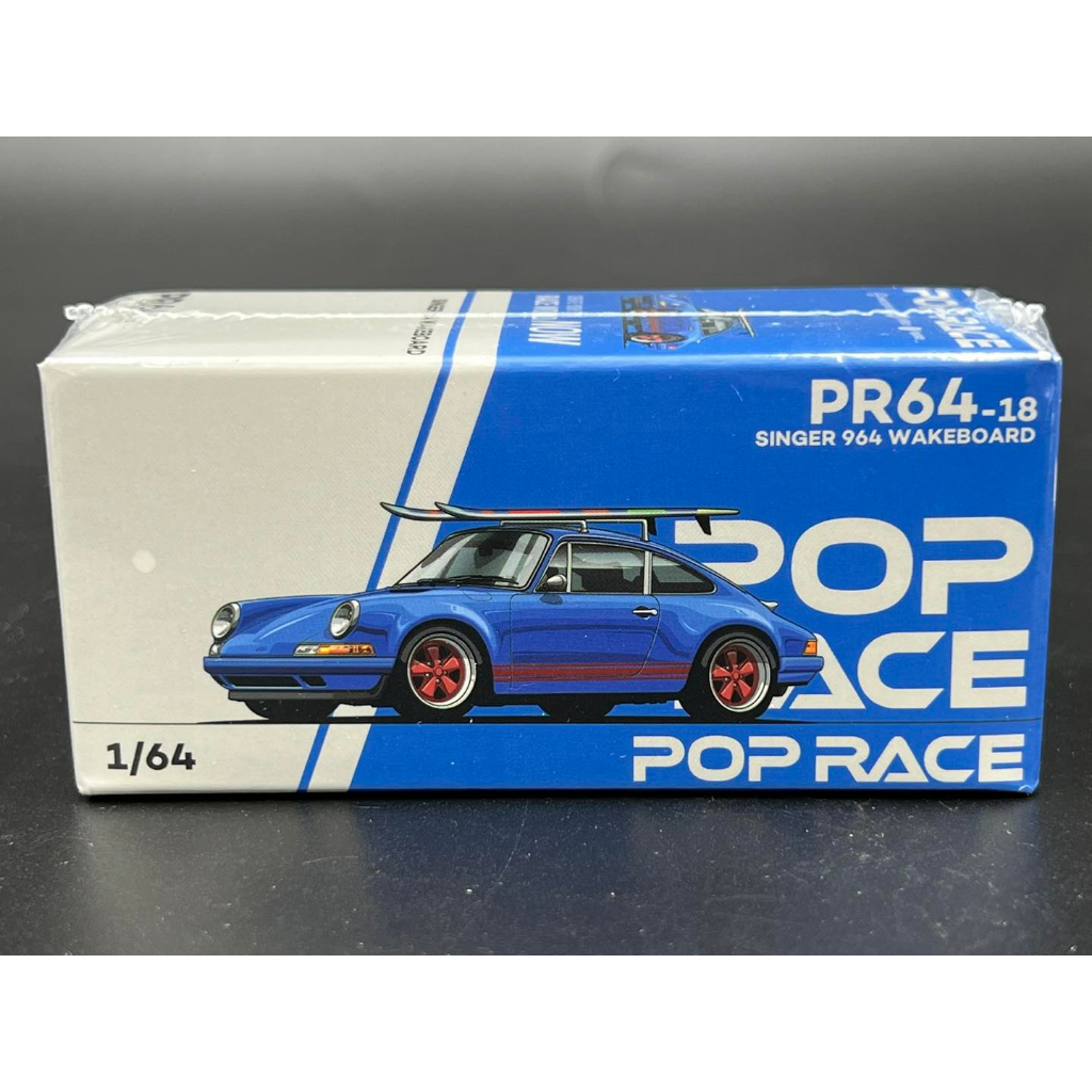 POPRACE 1:64 SINGER 964 BLUE WITH WAKEBOARD | Shopee Thailand