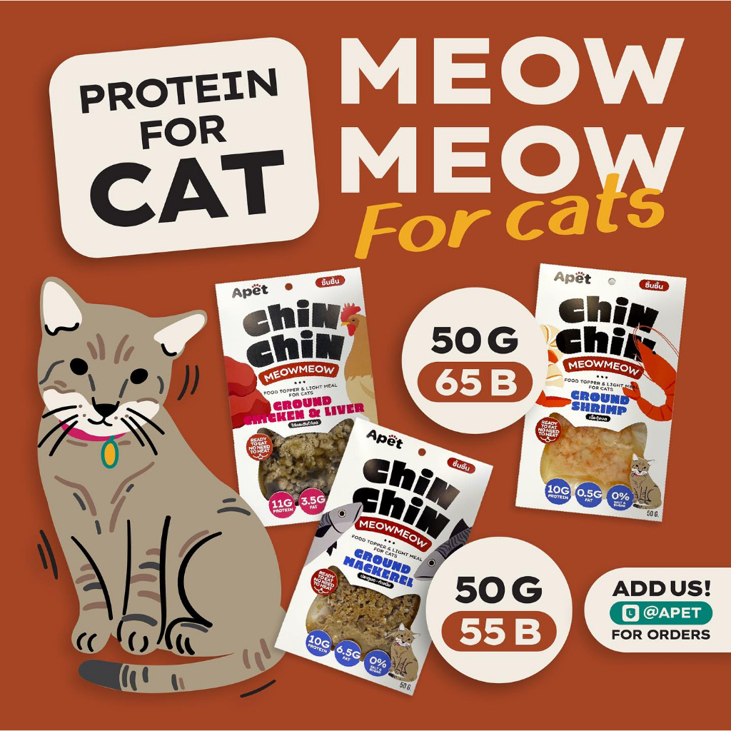 ท็อปปิ้งเพิ่มความอยากอาหารน้องแมว 50g กุ้งบด ตับและอกไก่ ปลาทูบด APET ...