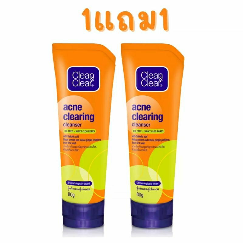 Clean & Clear Clearing Cleanser 80g /100g.คลีน แอนด์ เคลียร์ เคลียริ่ง ...