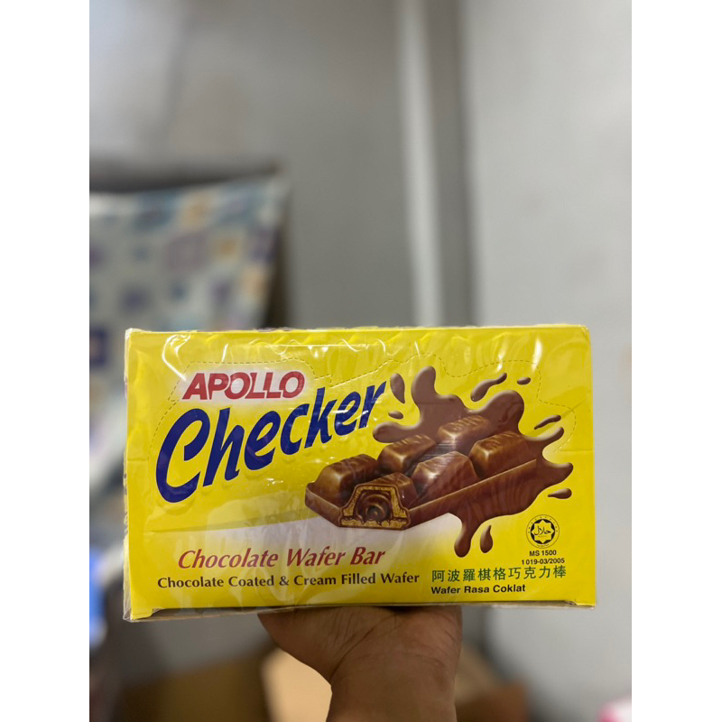 เวเฟอร์เคลือบช็อกโกแลต(Apollo checker) 1 กล่อง บรรจุ 24 ชิ้น | Shopee ...