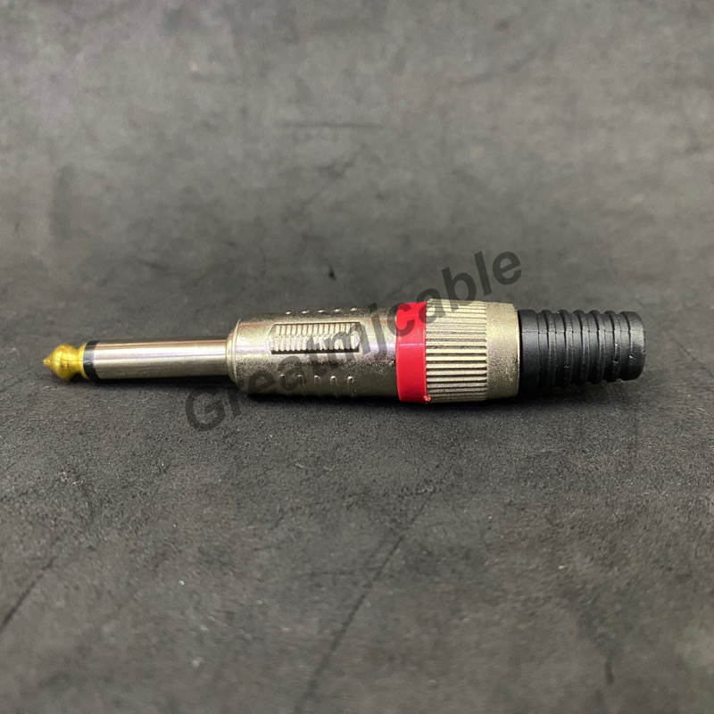 ปลั๊ก Mic mono 6.35mm เหล็กคาดสี ปลั๊กไมค์โมโน ไมโครโฟร MONO เข้าสาย ...