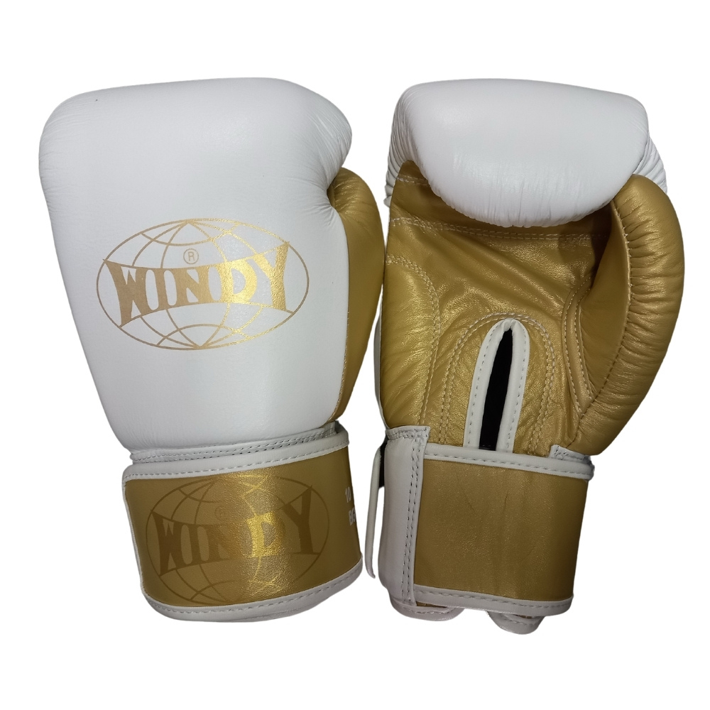 Windy Boxing Gloves White gold 16 oz Genuine Leather Limited edition ...