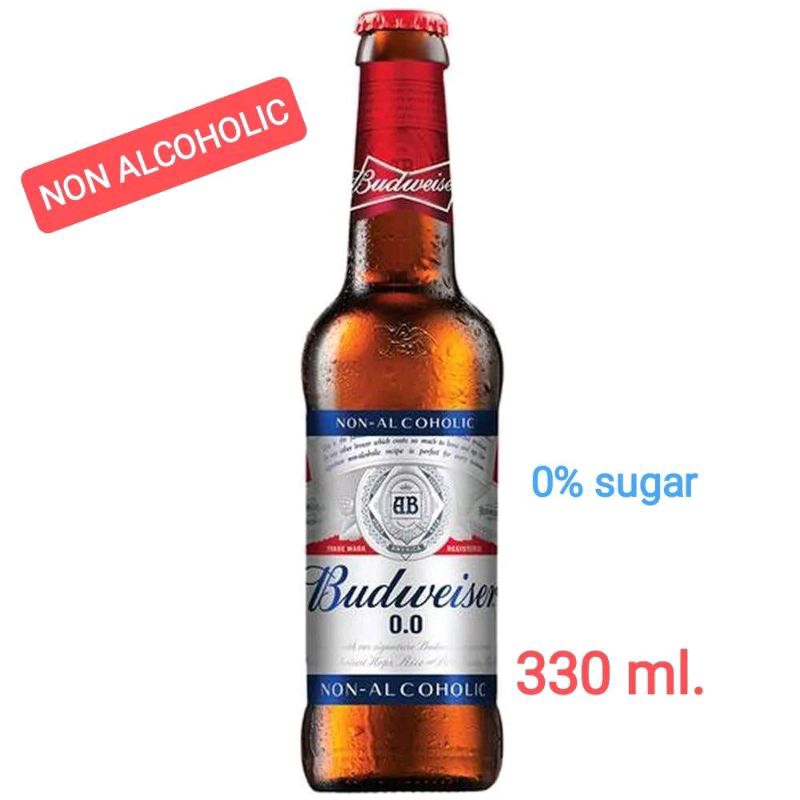 Budweiser 0.0 NON ALCOHOLIC แบบ 1 ขวด 330ml. บัดไวเซอร์ 0.0 เครื่องดื่ม ...