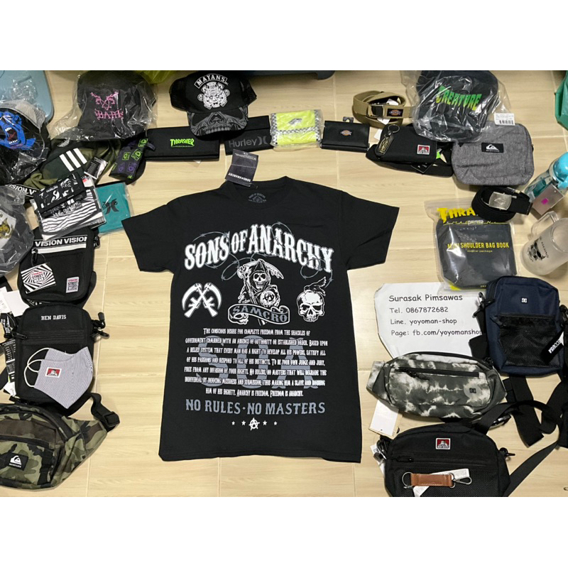 เสื้อ Sons of Anarchy No Rules No Masters ของแท้มือ1 มี size S | Shopee ...