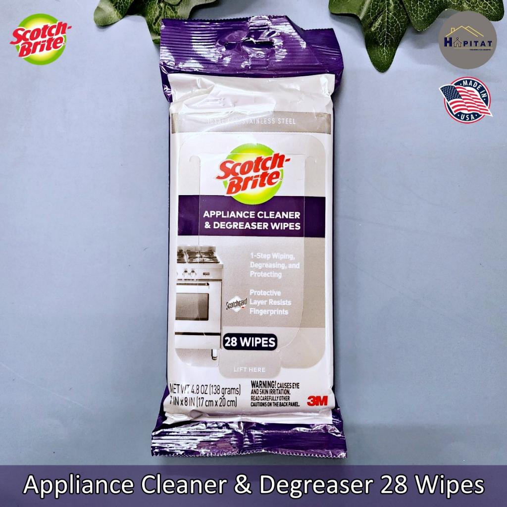 {Scotch-Brite®} Appliance Cleaner & Degreaser 28 Wipes ผ้าเช็ดทำความ ...
