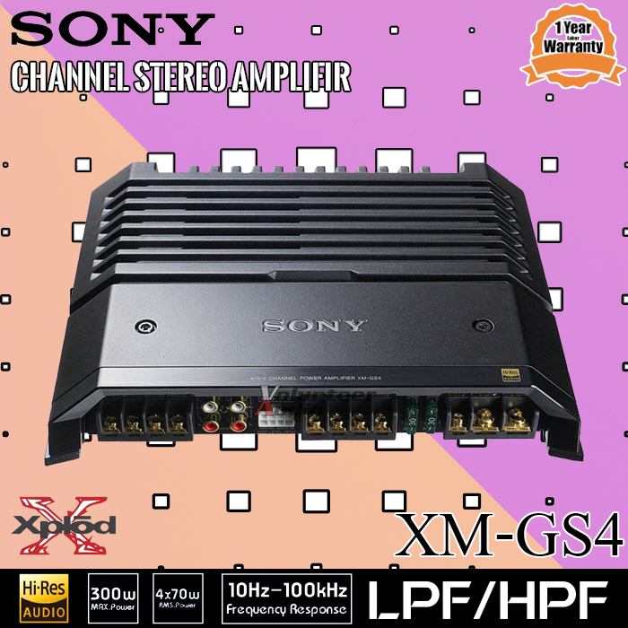 SONY รุ่น XM-GS4 Hi-Res Audio 150W x 4ch.ขนาดเล็กติดตั้งง่าย รุ่นท็อป ...