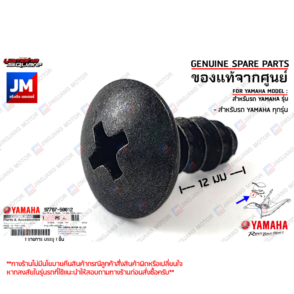 977075001200 น็อตยึดชุดสี, น๊อตเกลียวปล่อย, สกรูเกลียวปล่อยสีดำ เเท้ ...