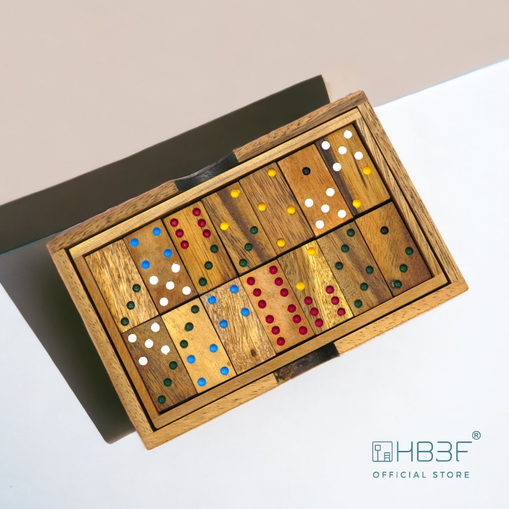 [โค้ดMallลด10%]HB3F Wooden Dominoes Game เกมส์ไม้โดมิโน่ 6 / 9 จุด ของ ...