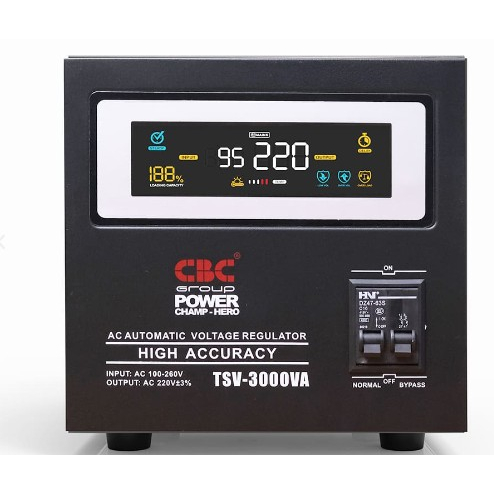 CBC เครื่องปรับแรงดันไฟฟ้าอัตโนมัติ รุ่น TSV-3KVA หน้าจอ LED ปรับแรงดัน | Shopee Thailand