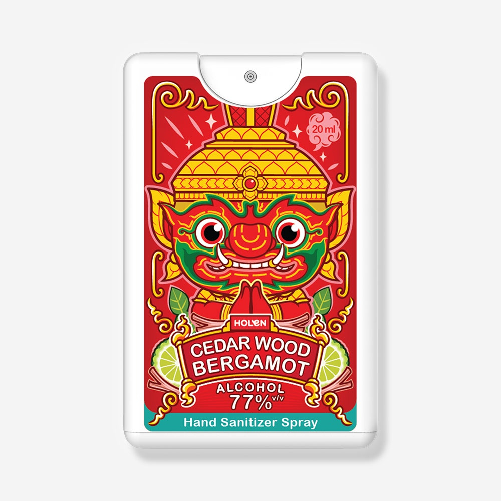 HOLEN (โฮเล่น) Sanitizer Spray Card - Cedarwood Bergamot (สเปรย์ ...