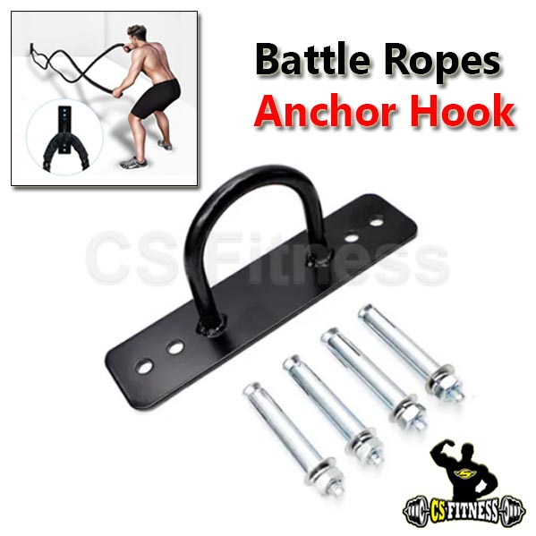 แป้นเหล็กยึดสายเชือกสะบัด Battle Ropes Anchor Hook | Shopee Thailand
