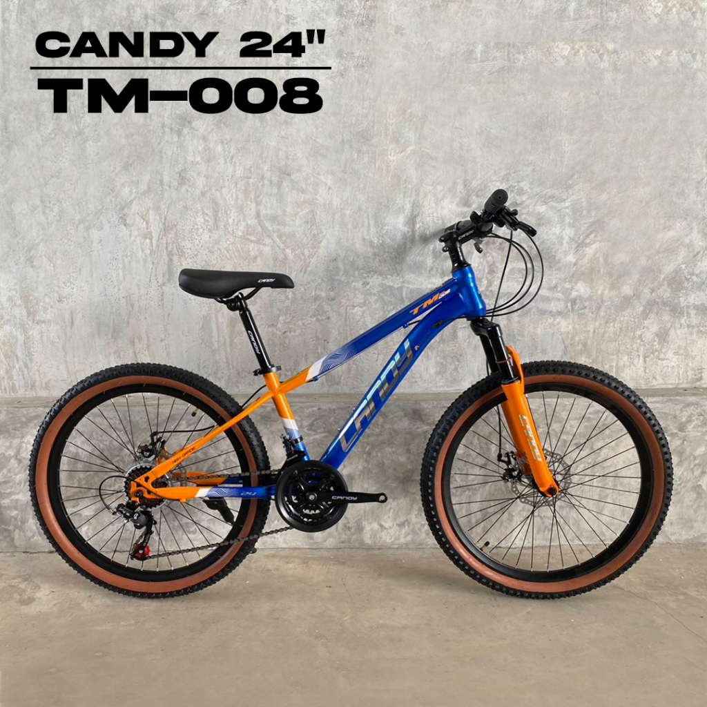 จักรยานเสือภูเขา Candy รุ่น TM-008 24นิ้ว 21SP. แถมฟรีไฟหน้า-ท้าย (มี ...