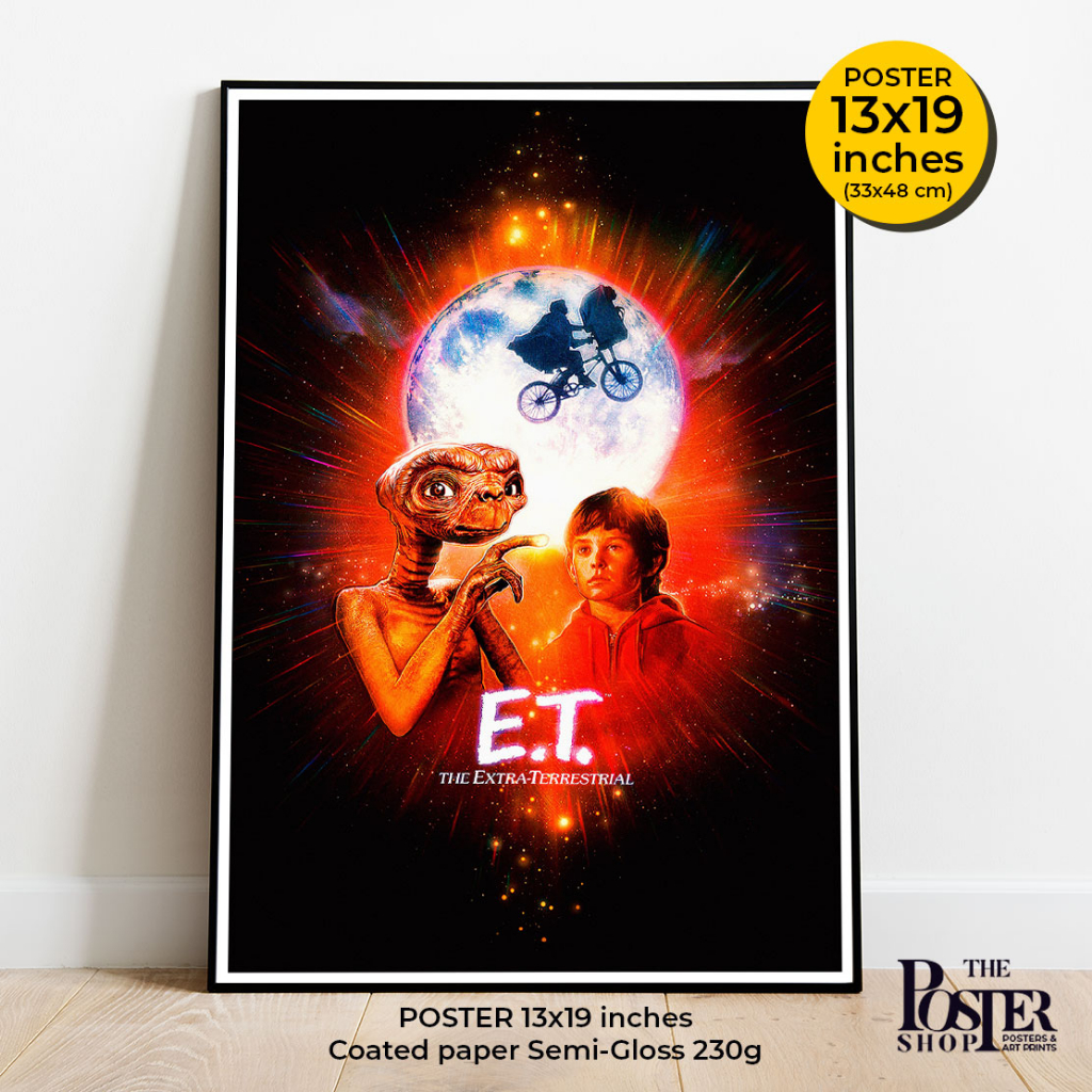E.T. the Extra-Terrestrial Poster โปสเตอร์ภาพยนต์ อี.ที. เพื่อนรัก ภาพ ...