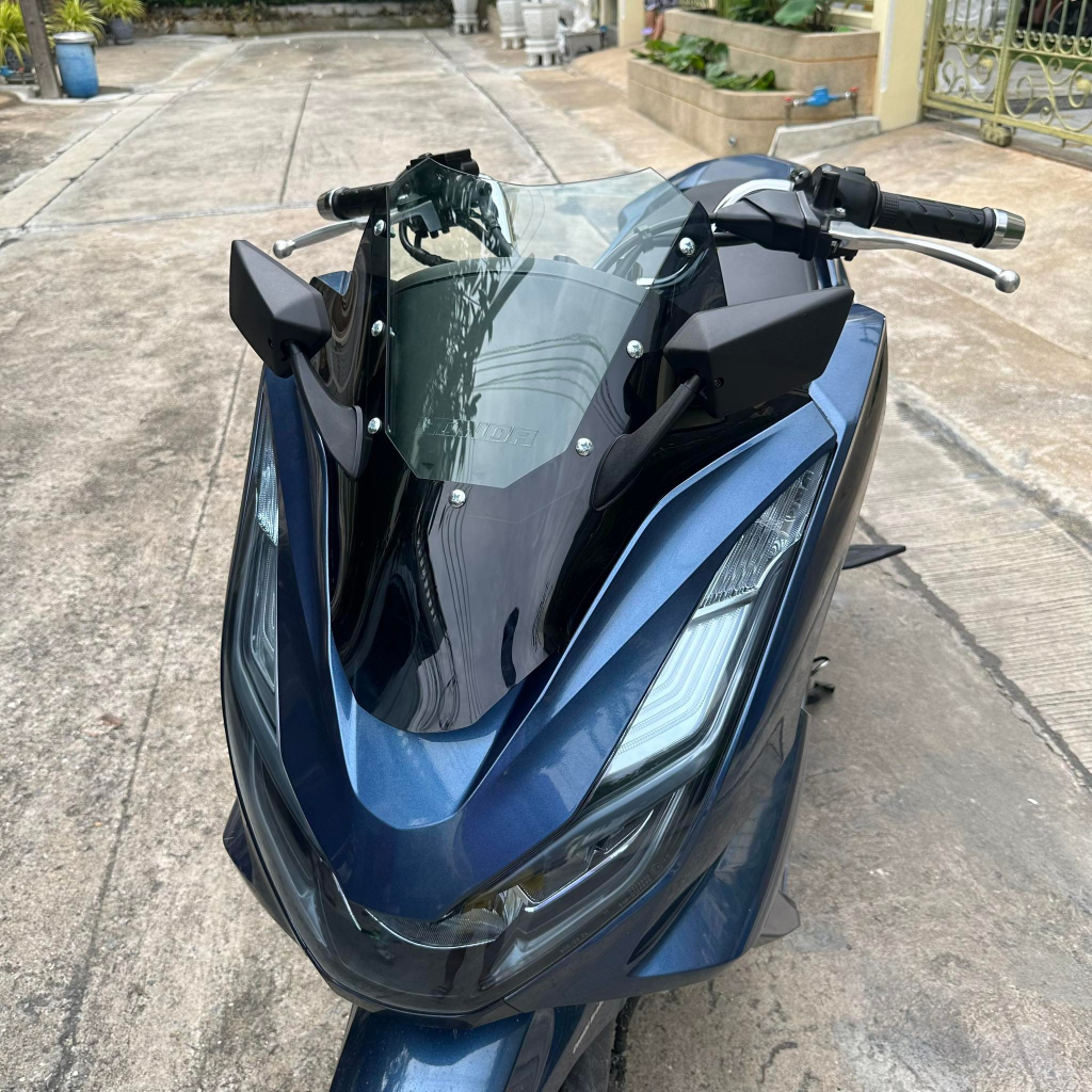 ชิวPCX160 ชิวสองขั้น (แถมฟรีกระจกติดชิว) ปี2021 ทรงซิ่ง ชิวแต่ง เจาะ ...