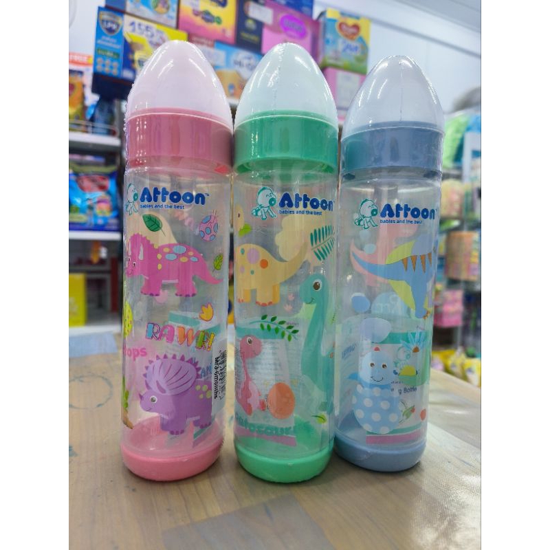 ขวดนม ขวดนม Attoon แอทตูน คอแคบ 8 ออนซ์ ลายไดโนเสาร์ มี 3 สี 3 ลาย | Shopee Thailand