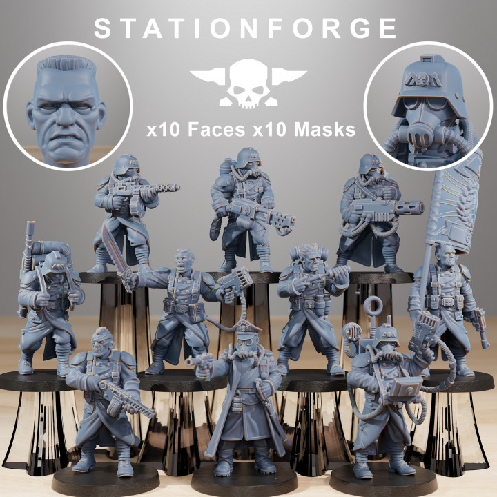 Grimdark scifi miniatures (GrimGuard Combatants) - High quality and ...