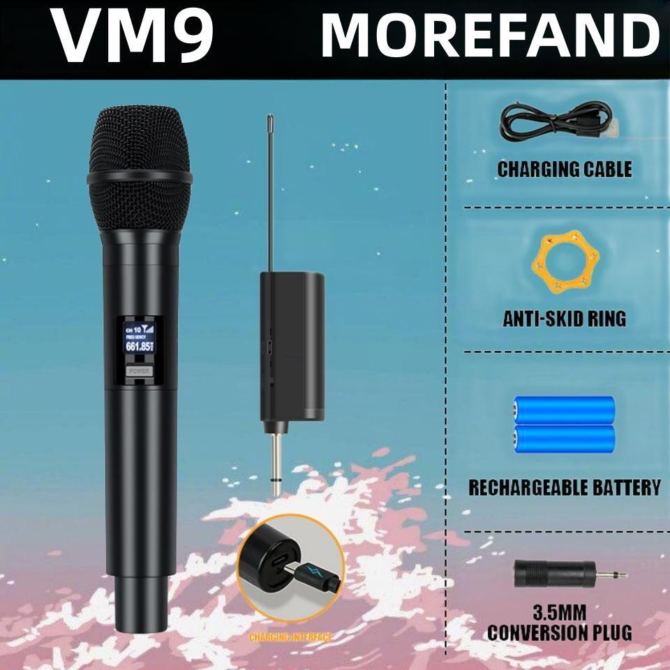 ความถี่ UHF ไมโครโฟนไร้สาย ไมโครโฟนแบบใช้มือถือคู่ ไมโครโฟน ไมโครโฟนไร้สาย ไมโครโฟนแบบชาร์จไฟได้ ...