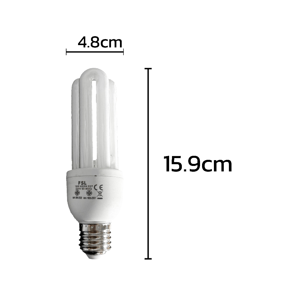 FSL หลอดตะเกียบ 2U 3U ขนาด 15W และ 18W ขั้ว E27 แสงขาว | Shopee Thailand