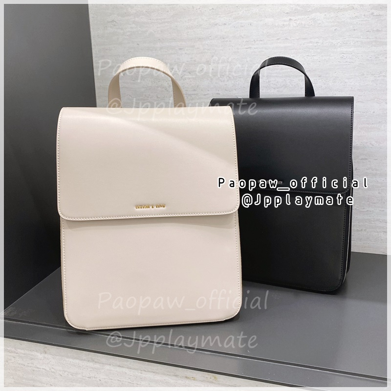 Charles&keith กระเป๋าเป้ รุ่น Octavia Front Flap Structured Backpack ...