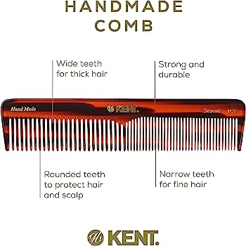 หวี KENT รุ่น 16T Handmade 185mm Dressing Table Comb Thick/Fine Hair ...