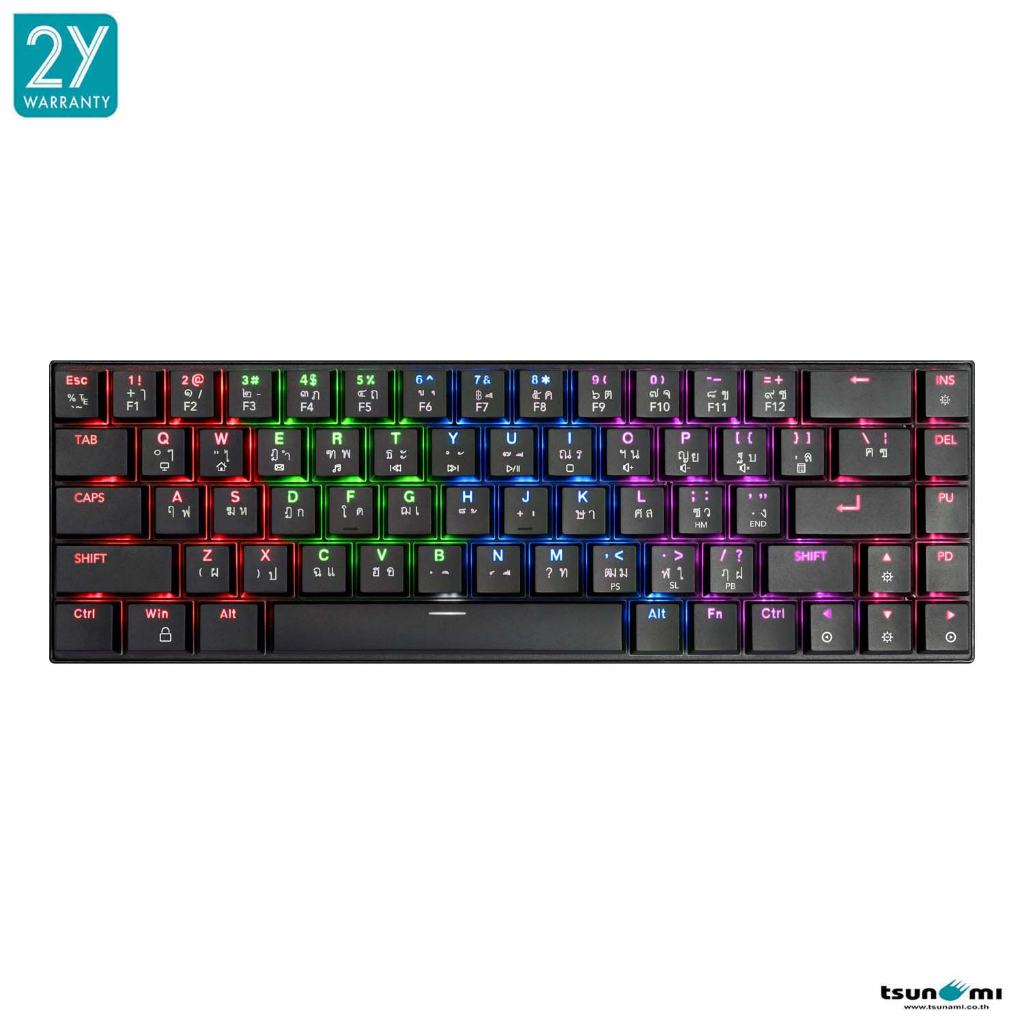 ชุดเกมมิ่งเกียร์ 2in1 Tsunami Outemu Low-Profile MKS-68 Compact ...