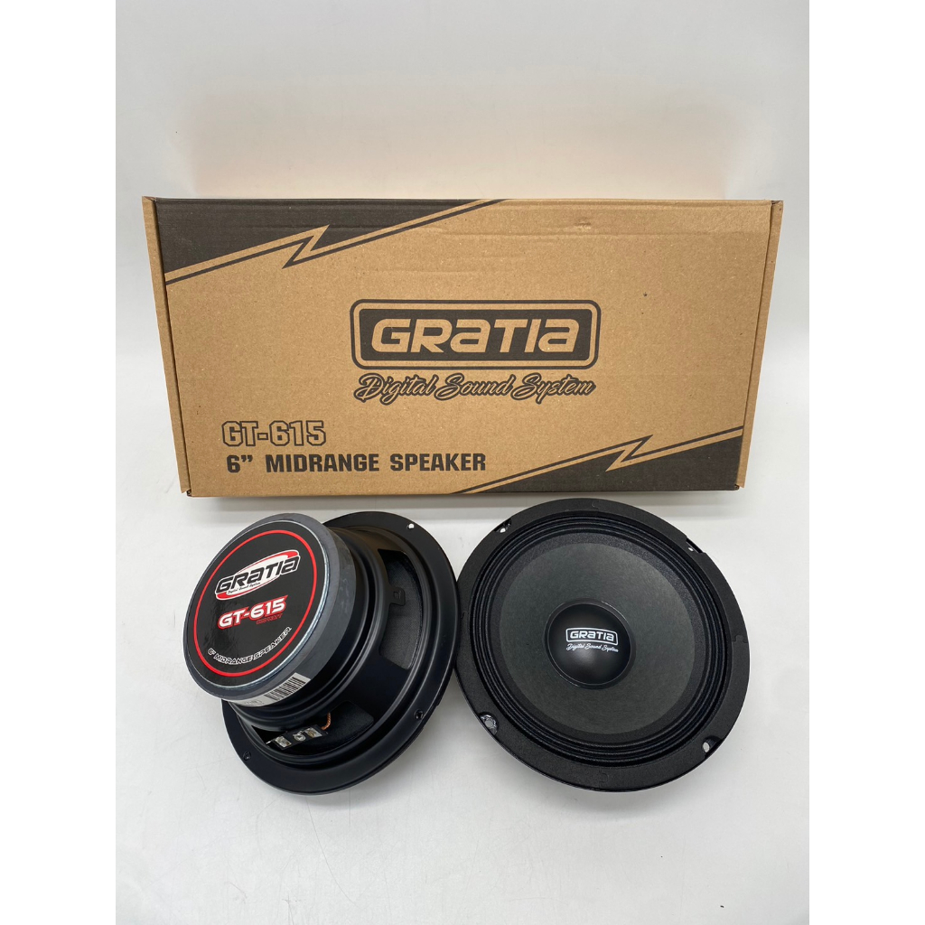 ลำโพงเสียงกลาง 6นิ้ว แบรนด์ GRATIA รุ่น GT-615 แม่เหล็ก100หนา15มิล วอยซ์25มิล กำลังขับ800วัตต์ ...