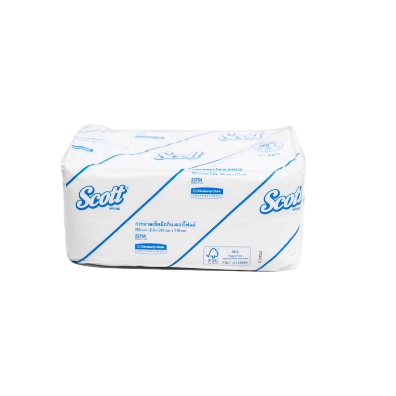 23754 กระดาษทิชชู่ Scott กระดาษเช็ดมือ scott interfold hand towels 250 ...