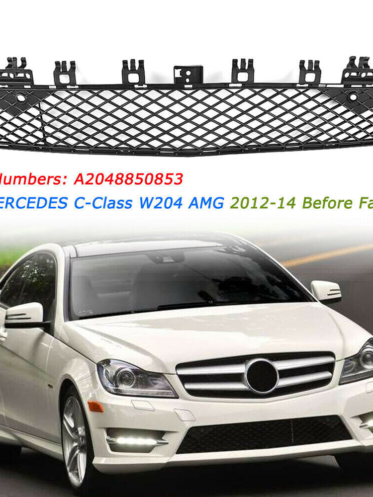 ด้านหน้ากันชนกลางตาข่าย Grille 2048850853สำหรับ Mercedes-Benz C-Class ...