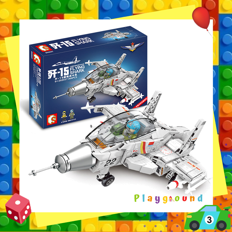 ตัวต่อเครื่องบินรบ Fighter Jet Flying Shark Sembo Block 202037 | Shopee ...