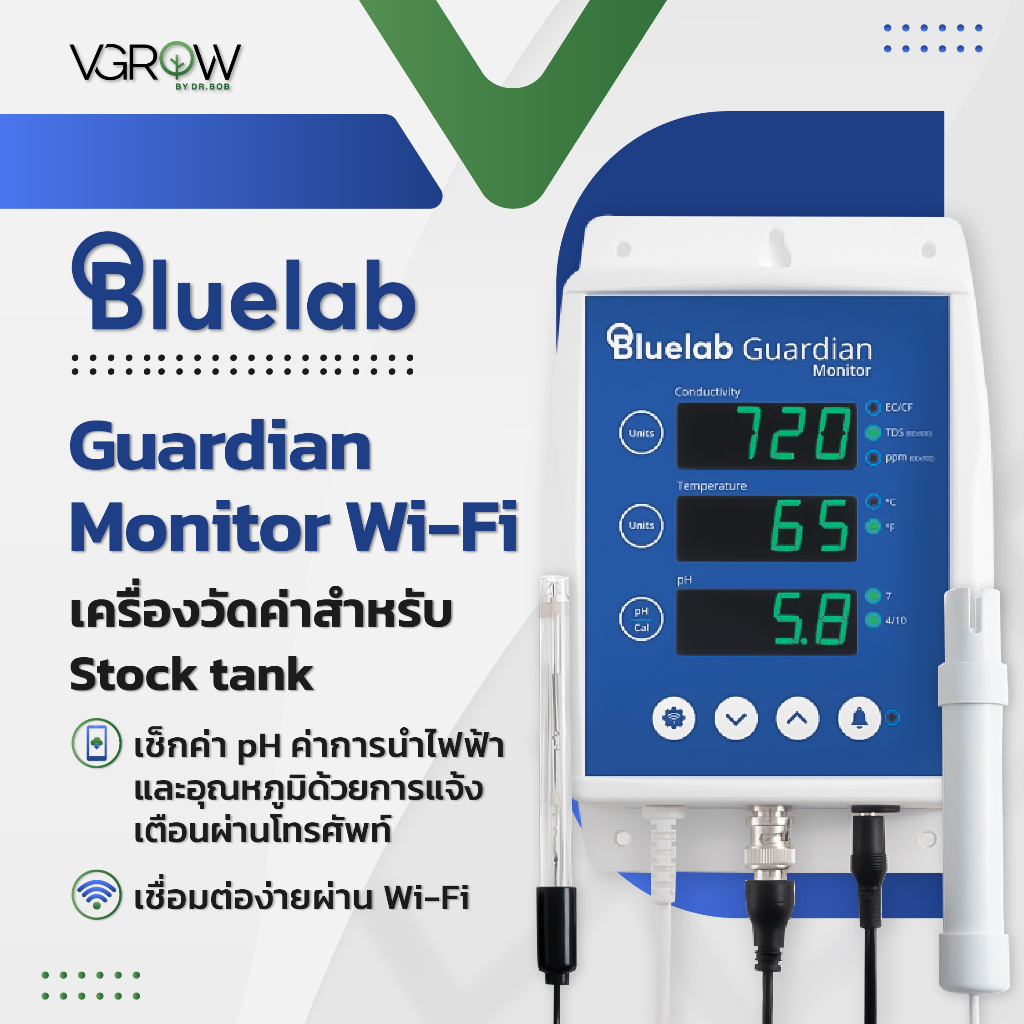 [ส่งฟรี] Bluelab Guardian Monitor Wi-Fi / Inline เครื่องวัดค่า pH EC ทำ ...