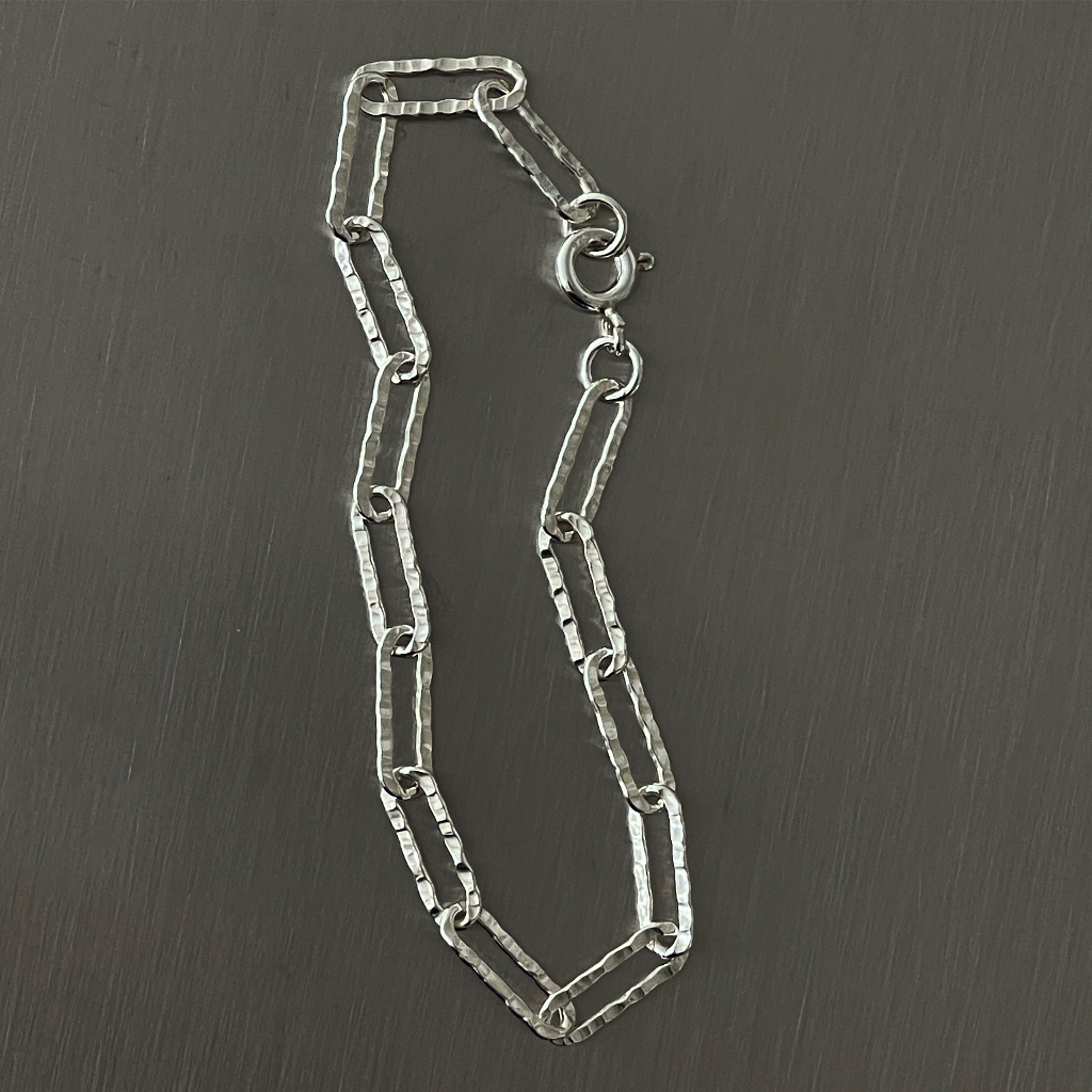 (bracelet) : TEXTURE CLIP bracelet silver925 / สร้อยข้อมือ สร้อยข้อมือโซ่ กำไลข้อมือเงินแท้ ...