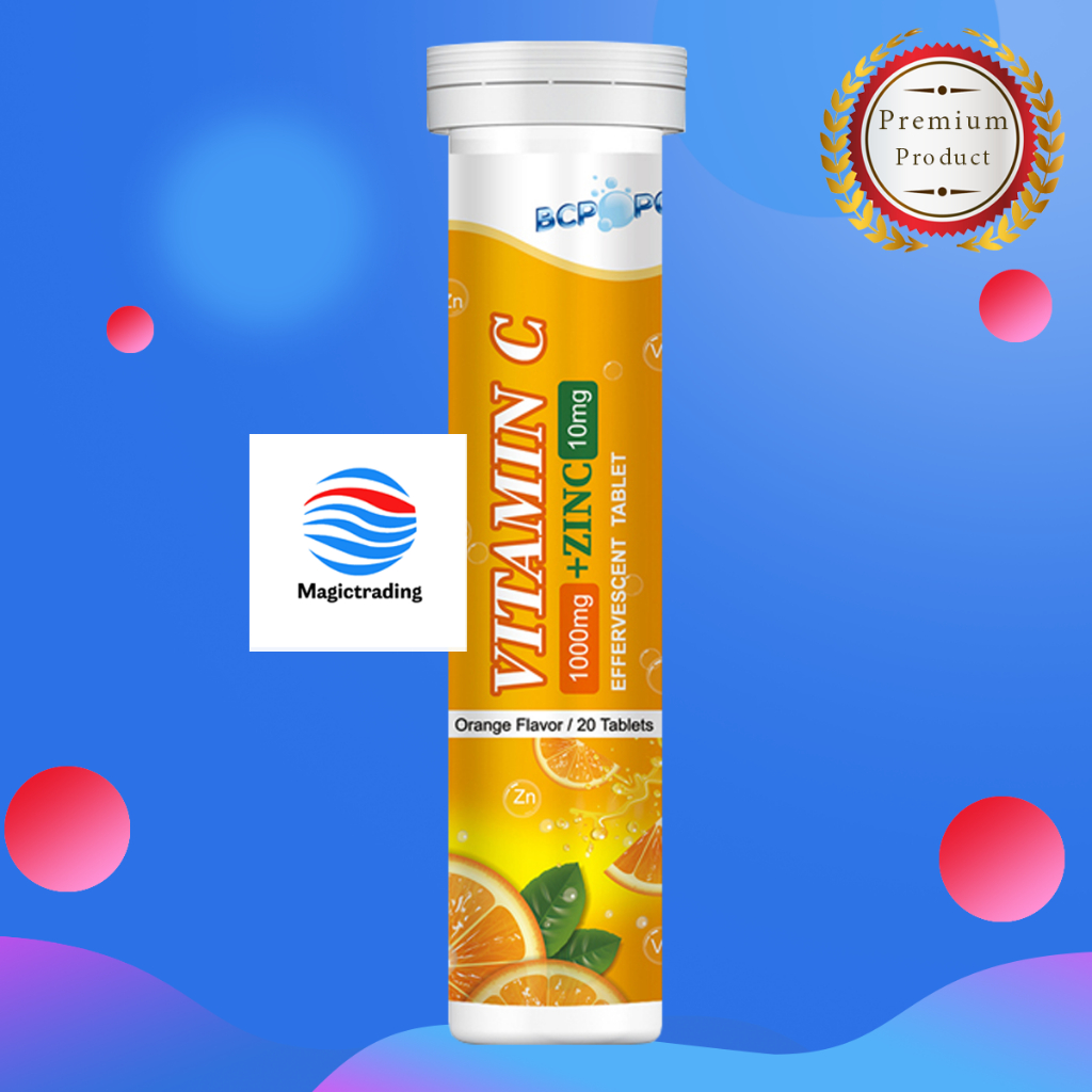 Biocaro Vitamin C 1000 mg with Zinc 10 mg / 20 Effervescent Tablets | Shopee Thailand