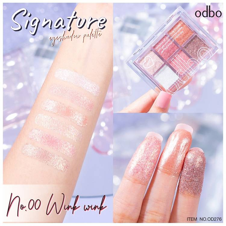 OD276 ODBO SIGNATURE EYESHADOW PALETTE โอดีบีโอ ซิกเนเจอร์ อายแชโดว์ พาเลท 6 สี | Shopee Thailand