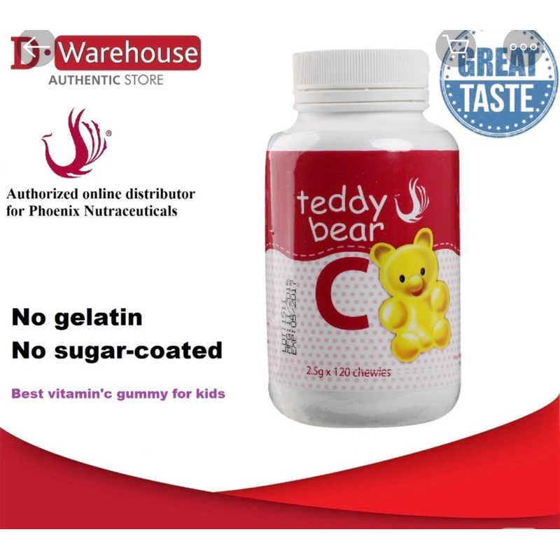 Phoenix Teddy Bear C Gummy & Omega 3 120s วิตตามิซี แบบเจลี่ สำหรับเด็ด ...