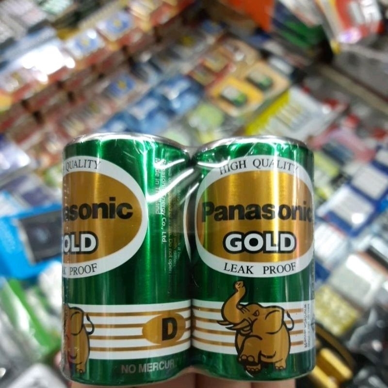 ถ่าน Panasonic Size D เขียวทอง (ขนาดใหญ่) 1.5V จำนวน 2ก้อน (R20GT/2SL ...