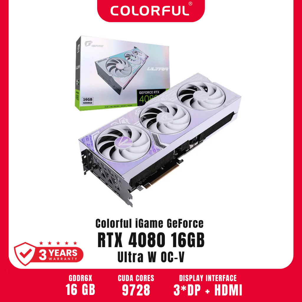 COLORFUL GPU iGame GeForce RTX 4080 16GB Ultra W OC-V Warranty 3 years ...