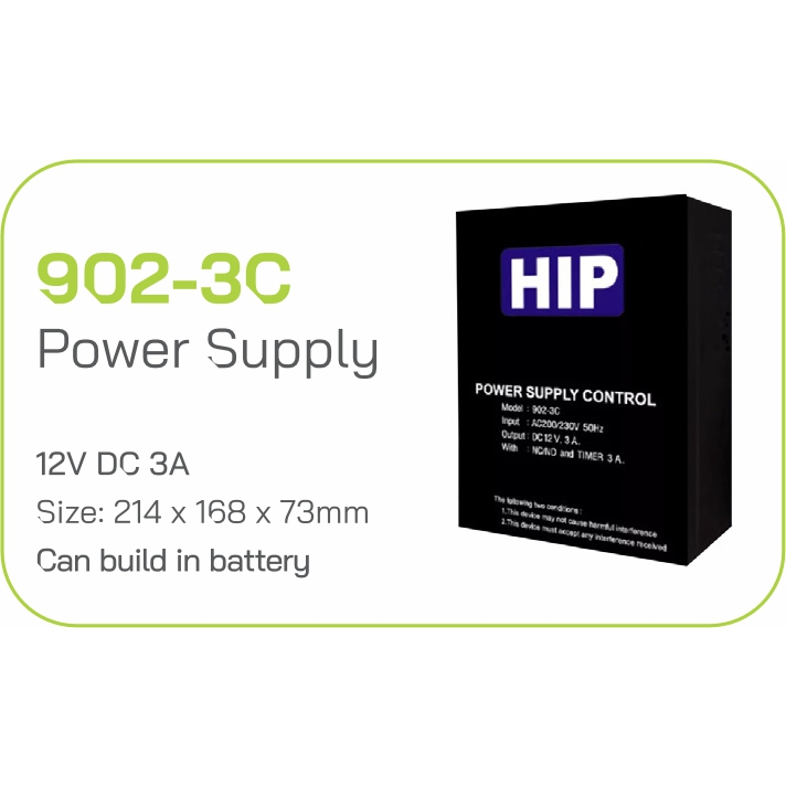 HIP 902-3C Power Supply 12V 3A แบตเตอรี่ 12V7AH สำรองไฟได้นาน 12 ชม. ...