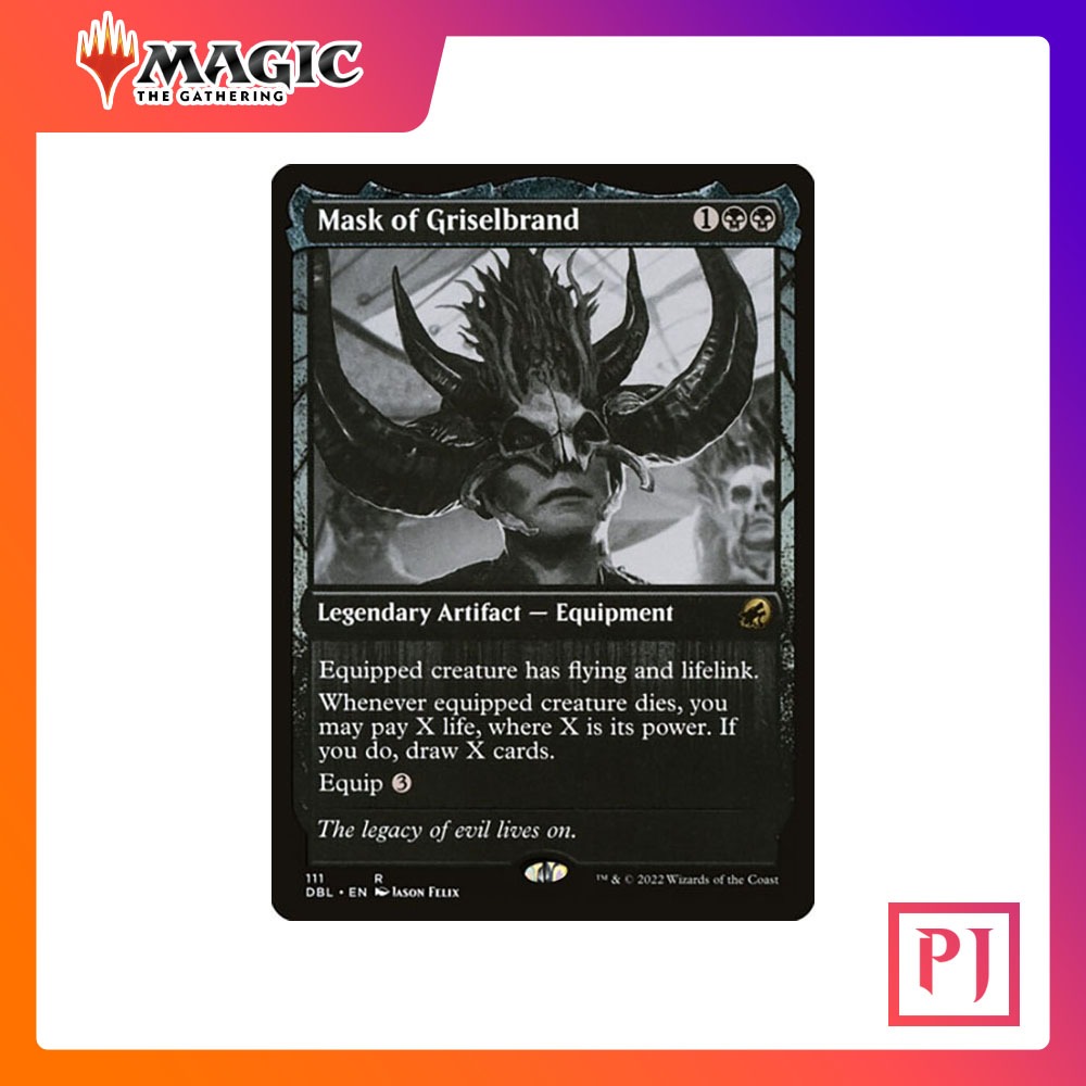[MTG] Mask of Griselbrand [DBL] [BLACK] [RARE] [NORMAL] [ENG] (การ์ดเม ...