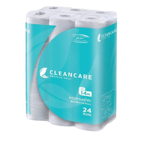 Clean Care กระดาษชำระแบบม้วน 14 เมตร (24 ม้วน/แพ็ค) | Shopee Thailand