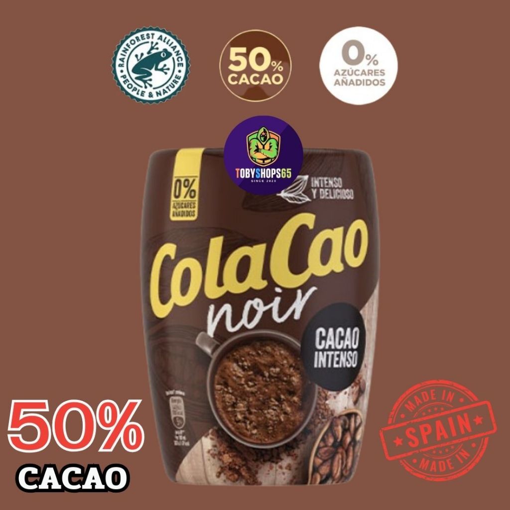 โกลาเกานัวร์ Cola Cao Noir โกโก้ผง เครื่องดื่มโกโก้ชนิดผง cacao powder ...