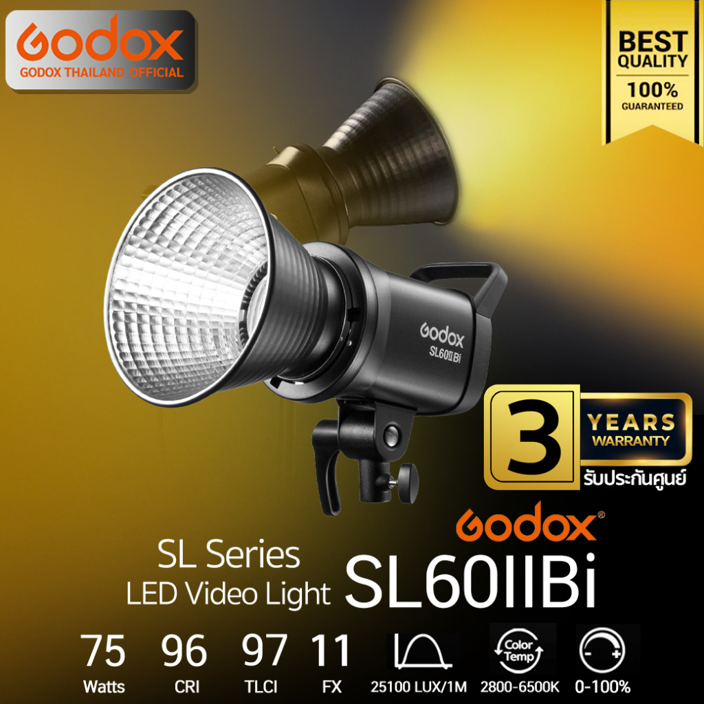 Godox LED SL60IIBi 75W 2800-6500K Bowen Mount - รับประกันศูนย์ Godox ...