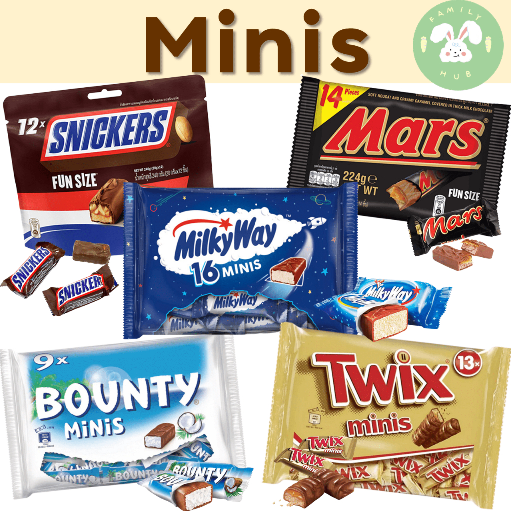 Mars Fun Size / Snickers Fun Size / Milky Ways Minis / Bounty Minis ...